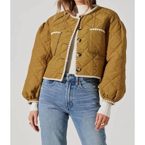 Astr | Jackets & Coats | New Astr Acacia Jacket In Ginger | Poshmark